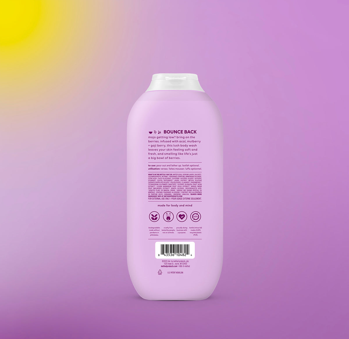 body wash 532ml - berry balance | method home singapore