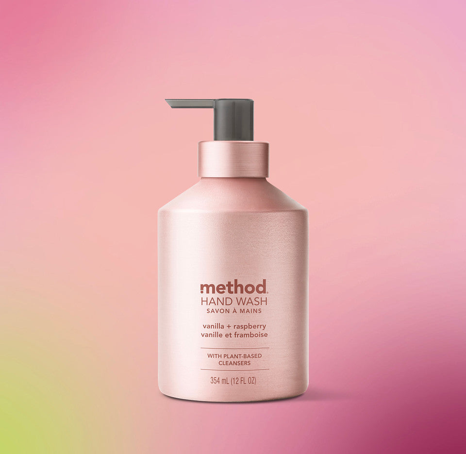 aluminum gel hand wash - vanilla + raspberry | method home singapore