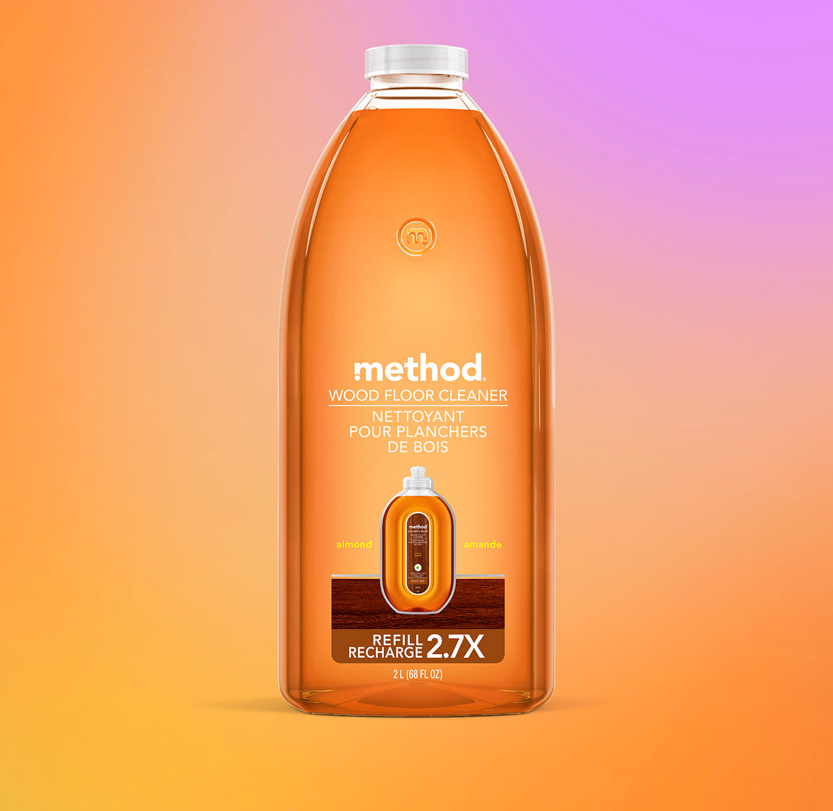 wood floor cleaner refill 2L - almond – method home singapore