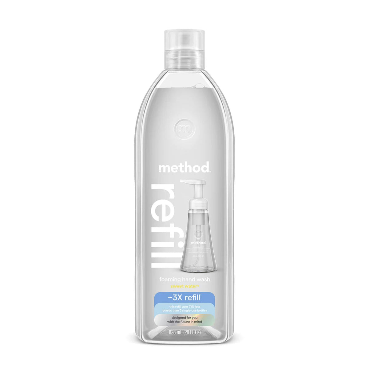 foaming hand wash refill 828ml - sweet water (new packaging) | method ...