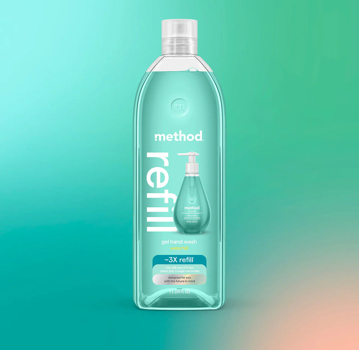 gel hand wash refill 1L - waterfall | method home singapore