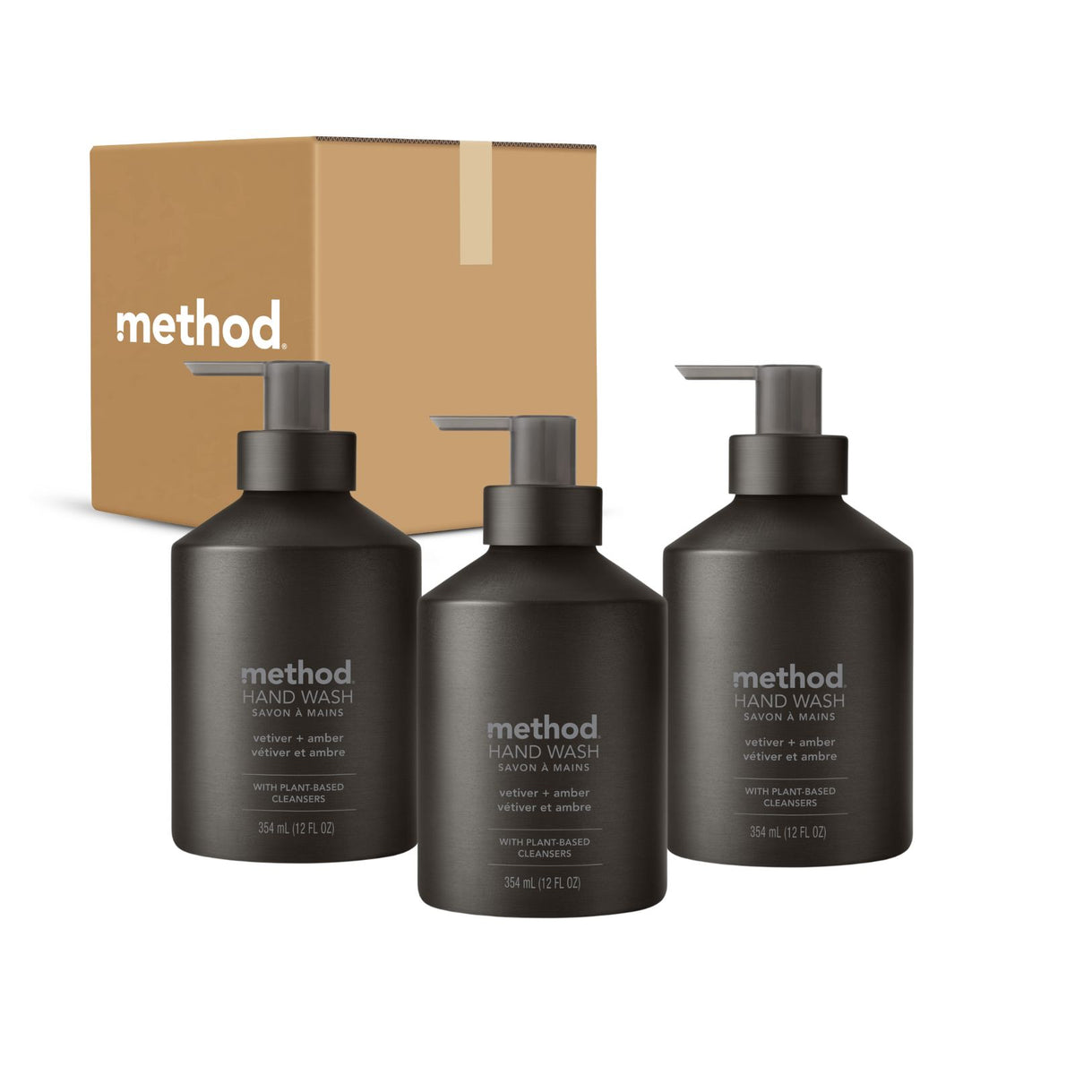 aluminum gel hand wash - vetiver + amber | method home singapore