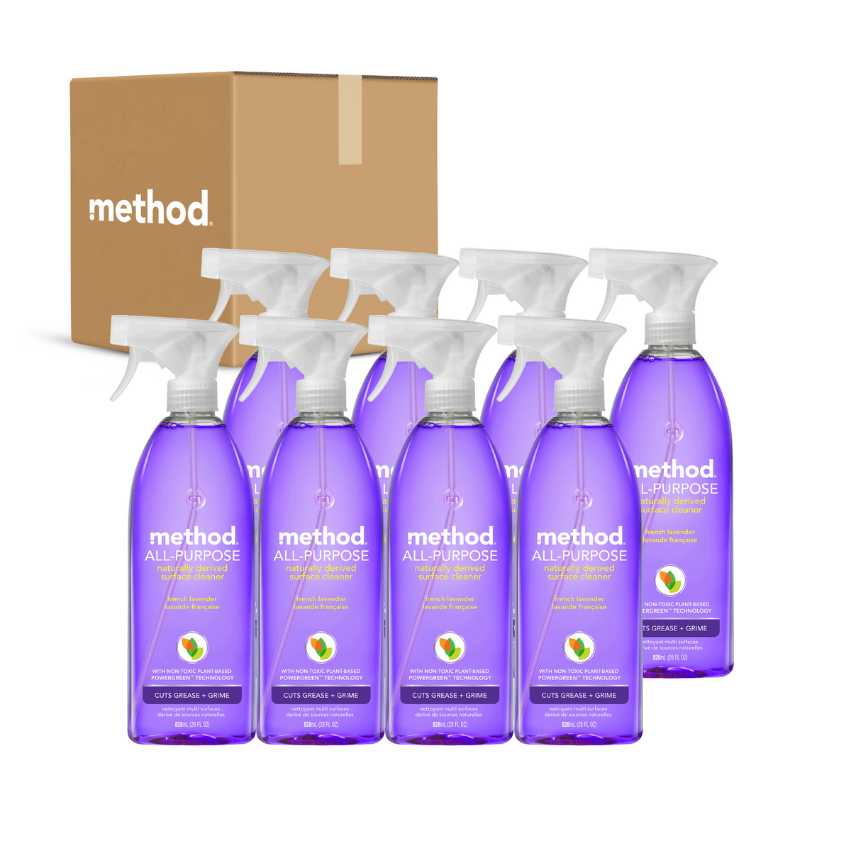 (carton of 8) all purpose cleaner 828ml - french lavender – method home ...